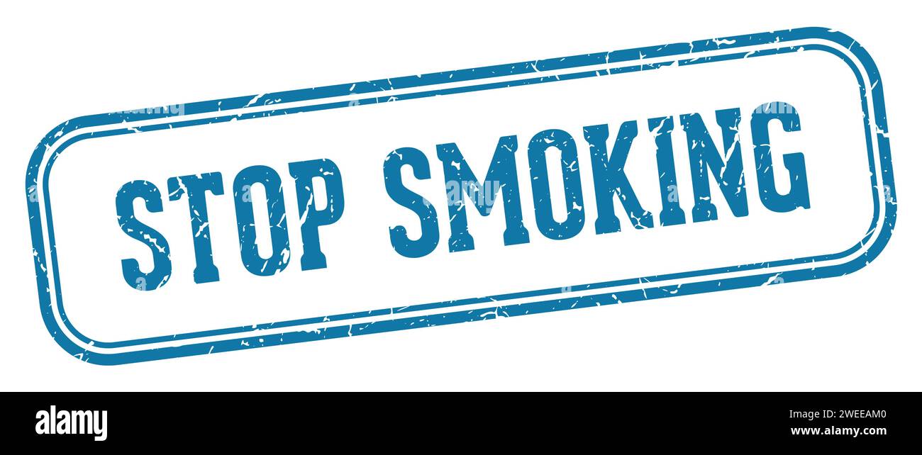 stop smoking stamp. stop smoking rectangular stamp isolated on white ...