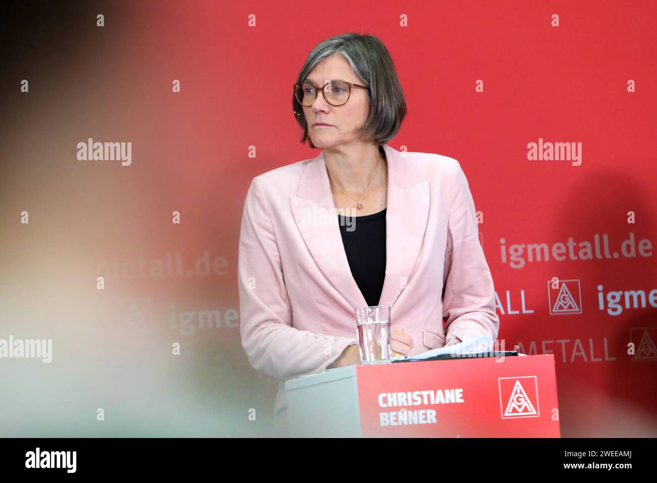 25.01.2024, Frankfurt, DEU Jahrespressekonferenz der IG Metall ...