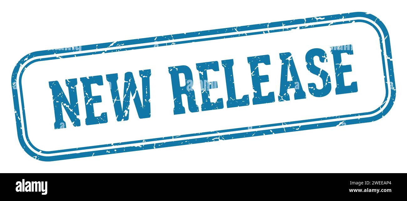 new release stamp. new release rectangular stamp isolated on white ...