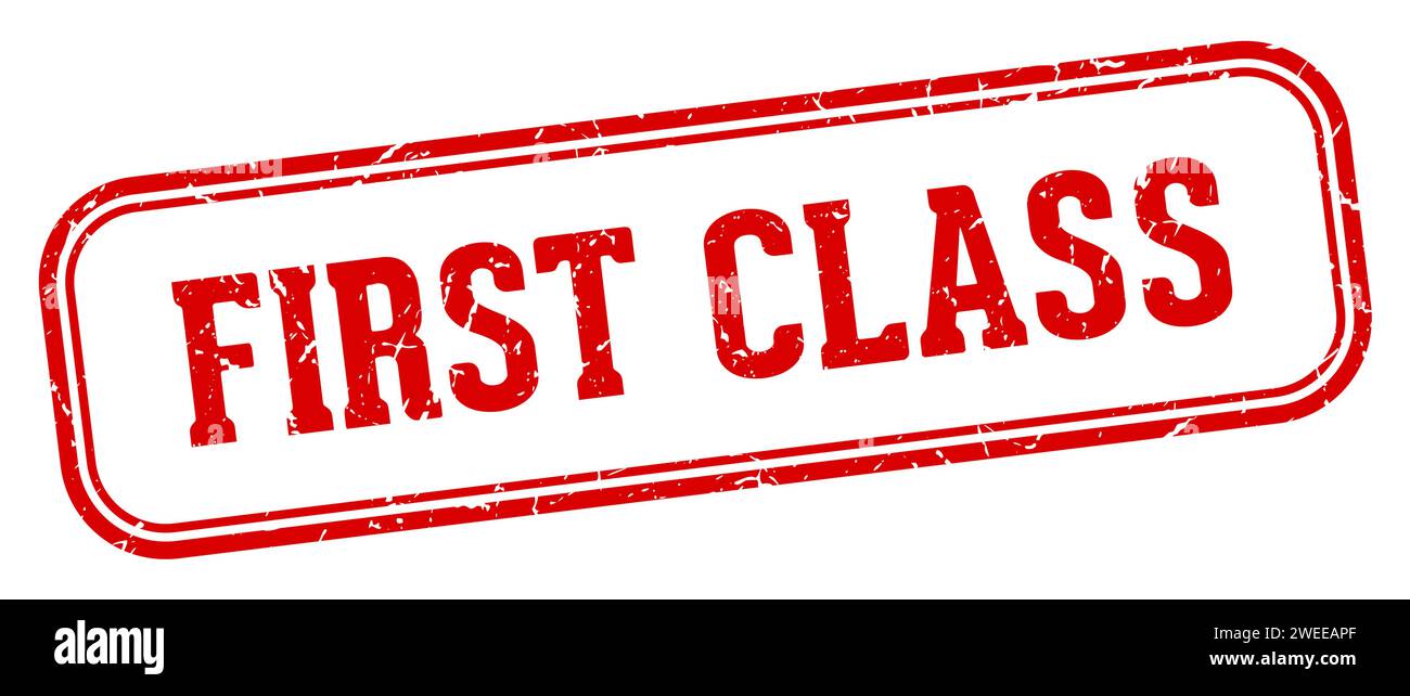 first class stamp. first class rectangular stamp isolated on white ...