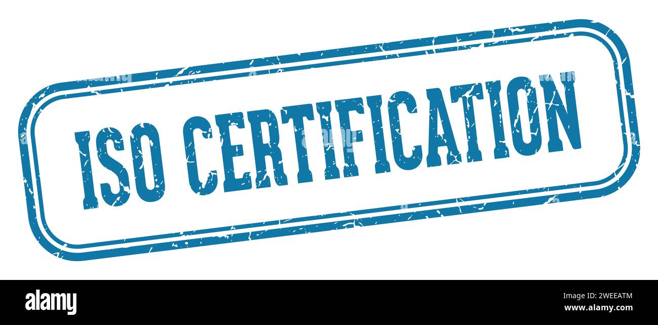 iso certification stamp. iso certification rectangular stamp isolated ...