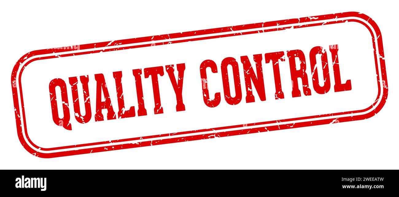 quality control stamp. quality control rectangular stamp isolated on ...