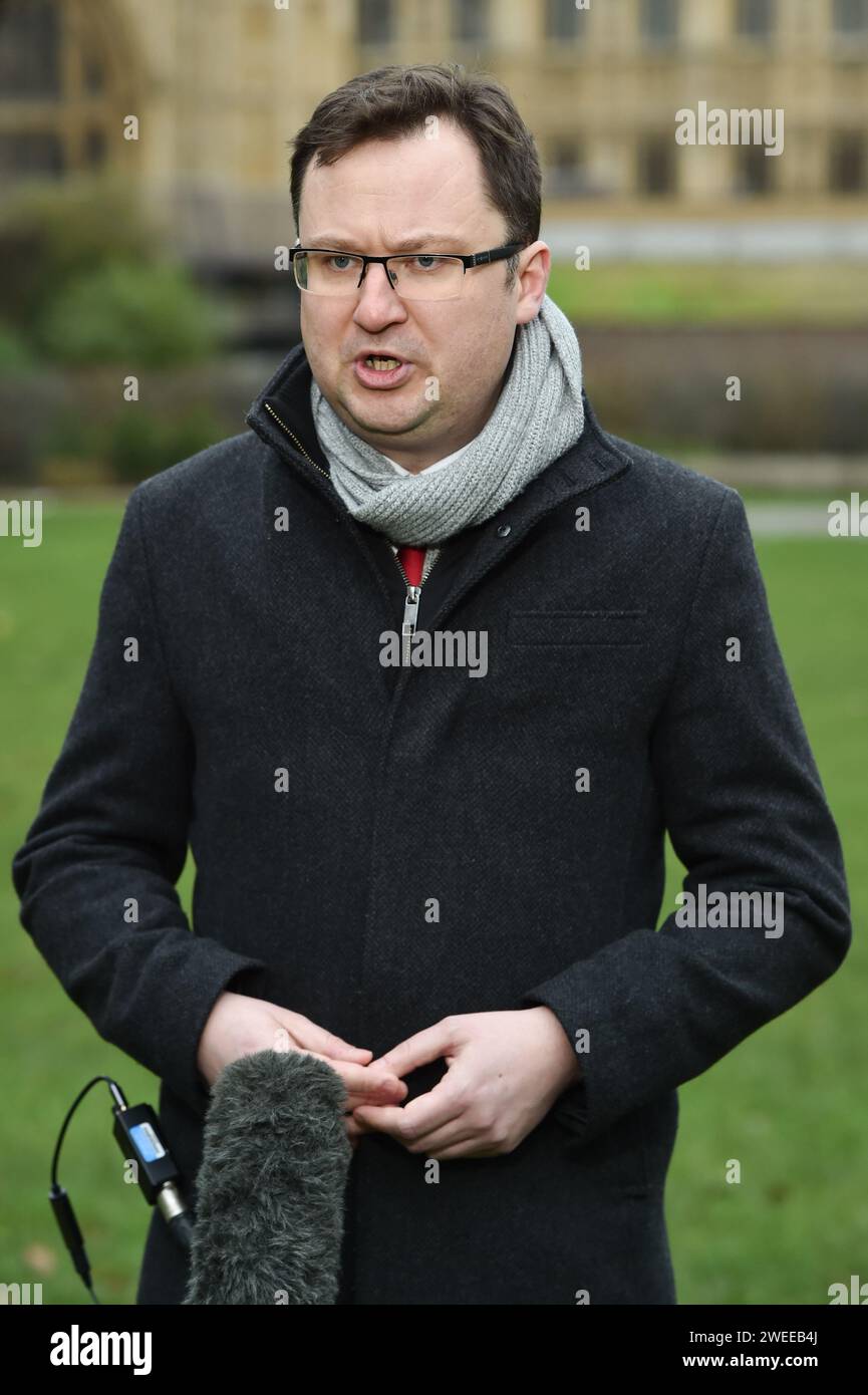 London, England, UK. 25th Jan, 2024. Shadow Policing Minister ALEX ...