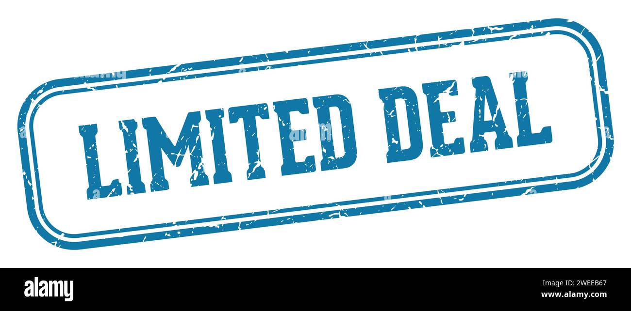 limited deal stamp. limited deal rectangular stamp isolated on white ...