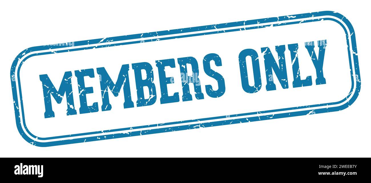 members only stamp. members only rectangular stamp isolated on white ...