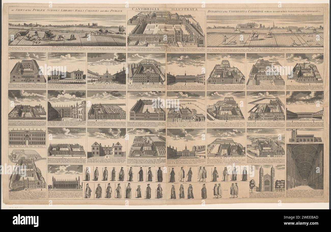 Faces on various buildings of the University of Cambridge, David Loggan ...