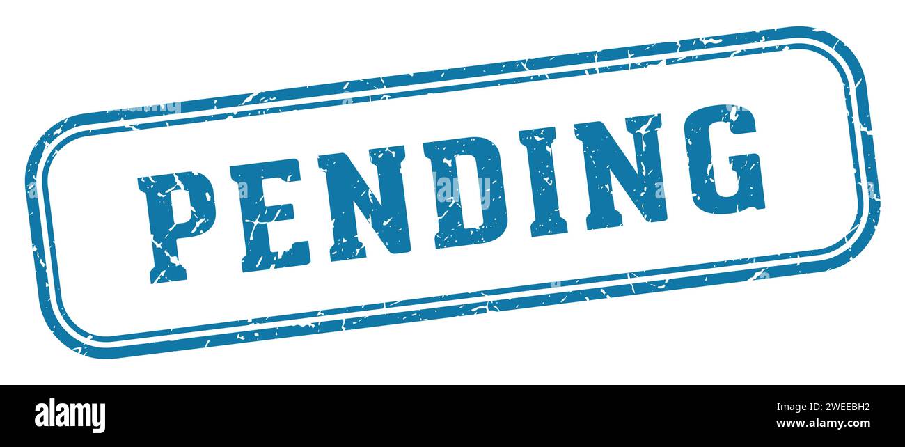 pending stamp. pending rectangular stamp isolated on white background ...