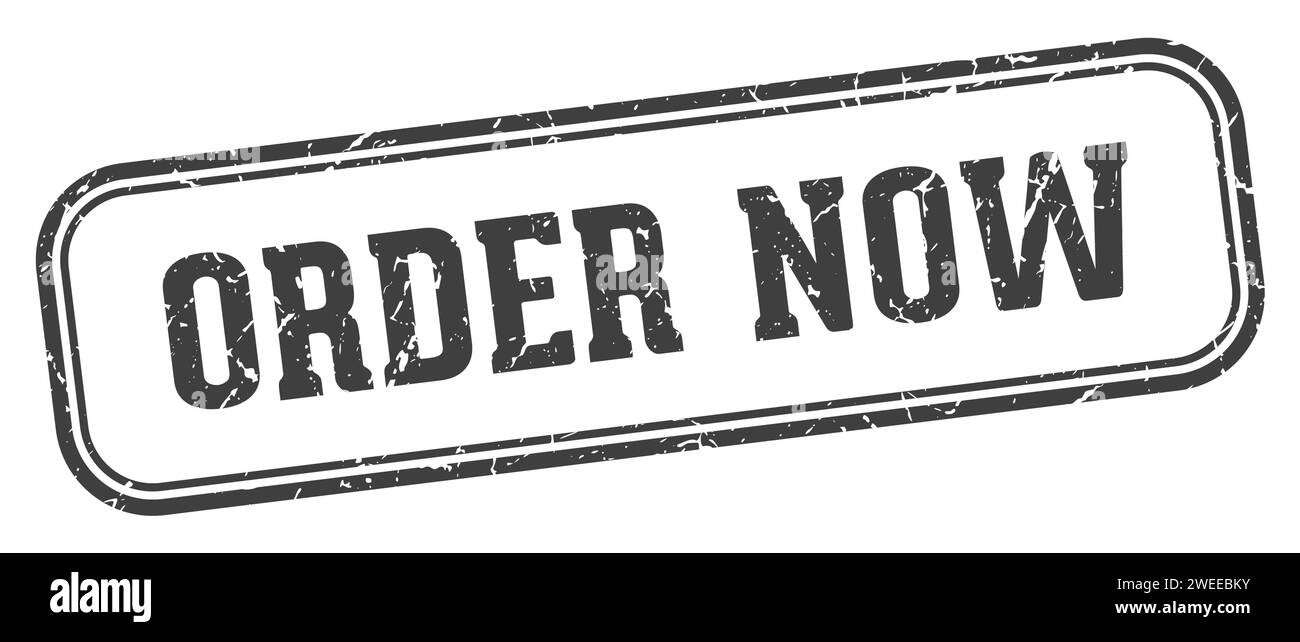 order now stamp. order now rectangular stamp isolated on white ...
