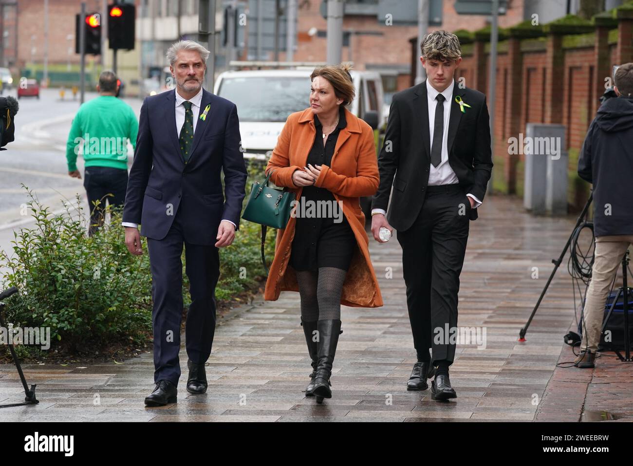 Barnaby Webber's family (left to right) father David Webber, mother ...