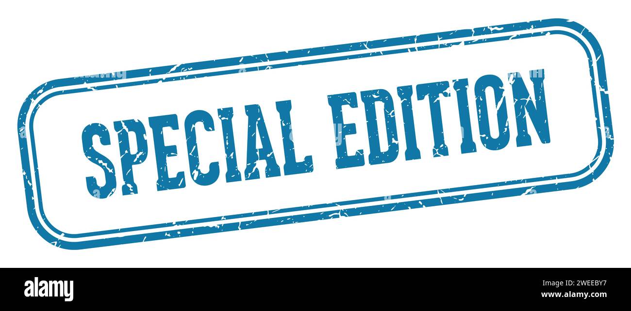 special edition stamp. special edition rectangular stamp isolated on ...