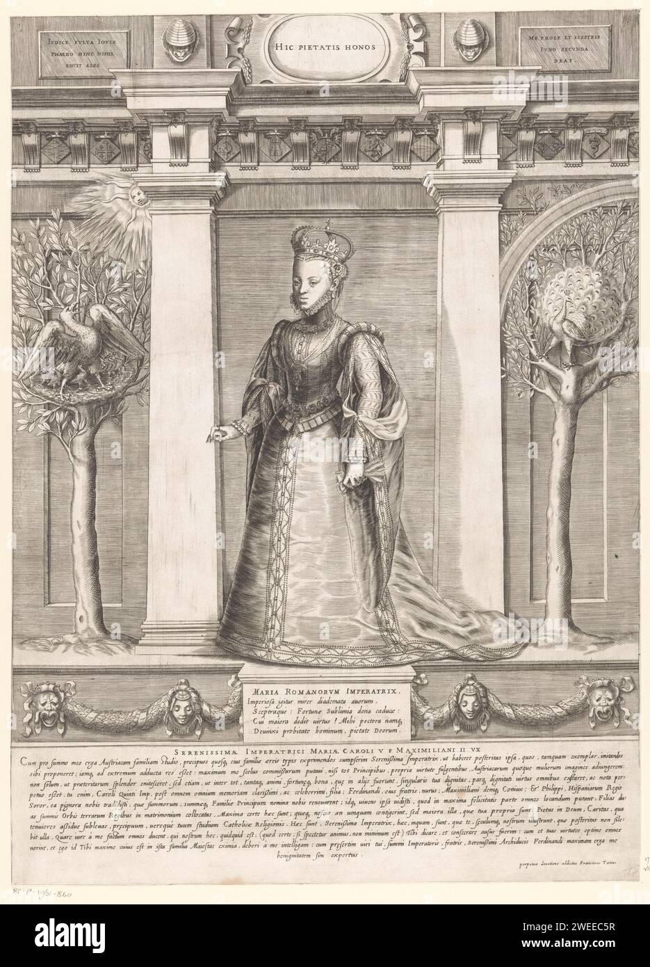 Portrait of Maria van Spain, Gaspare Oselli, After Francesco Terzio ...