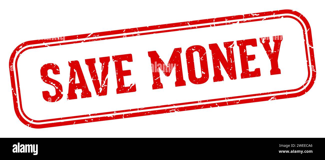 save money stamp. save money rectangular stamp isolated on white ...