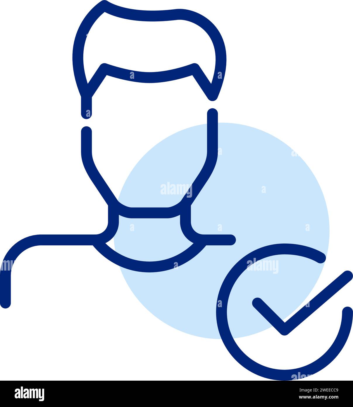 Approved user. Secure profile. Man with smart haircut. Pixel perfect ...
