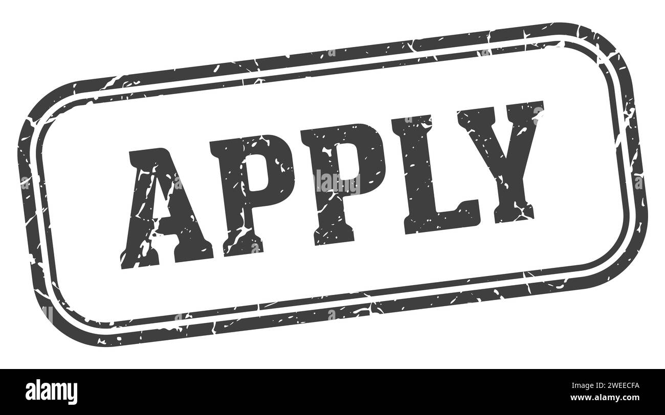 apply stamp. apply rectangular stamp isolated on white background Stock ...