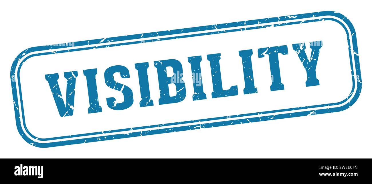 visibility stamp. visibility rectangular stamp isolated on white ...