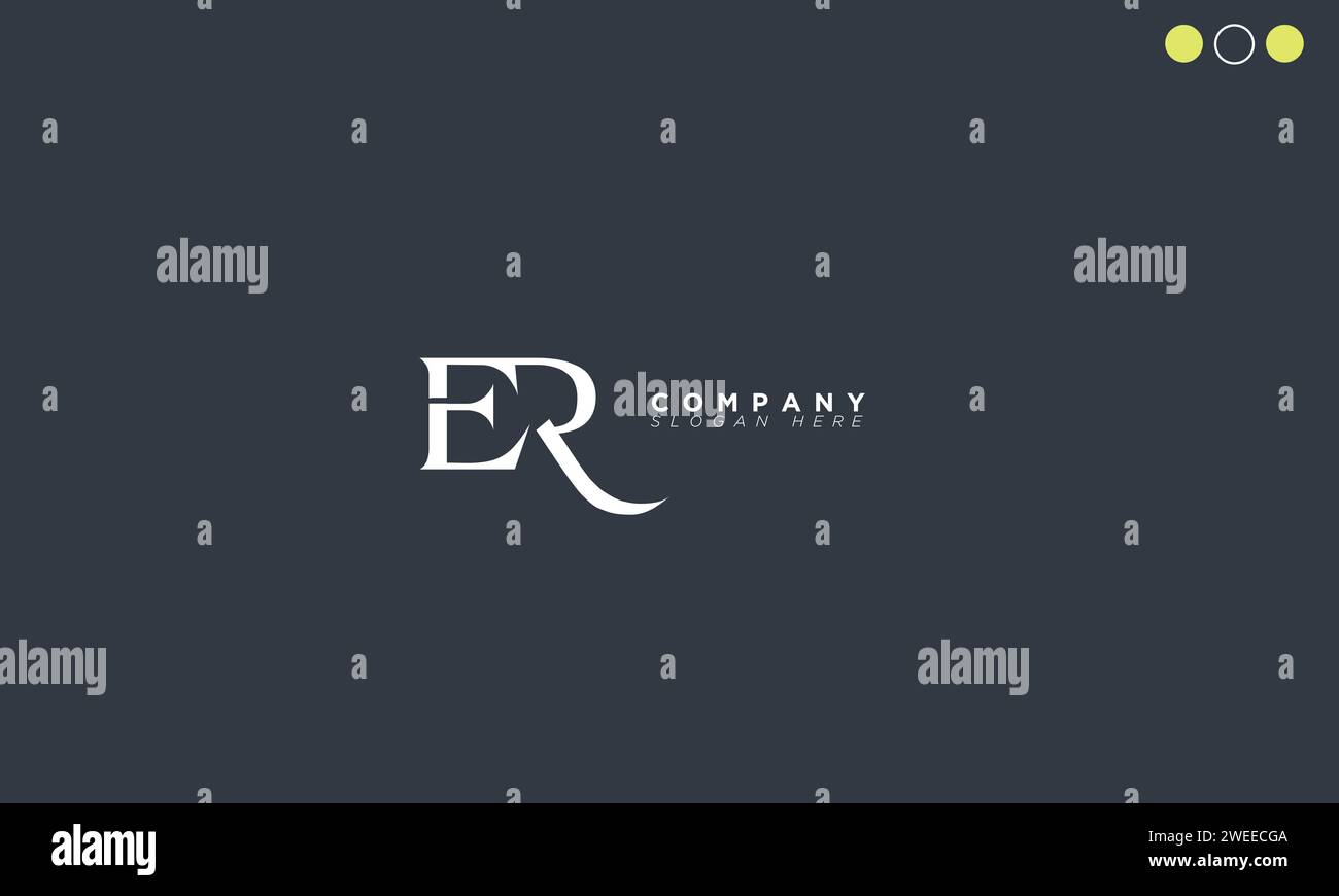 Er initials logo hi-res stock photography and images - Alamy