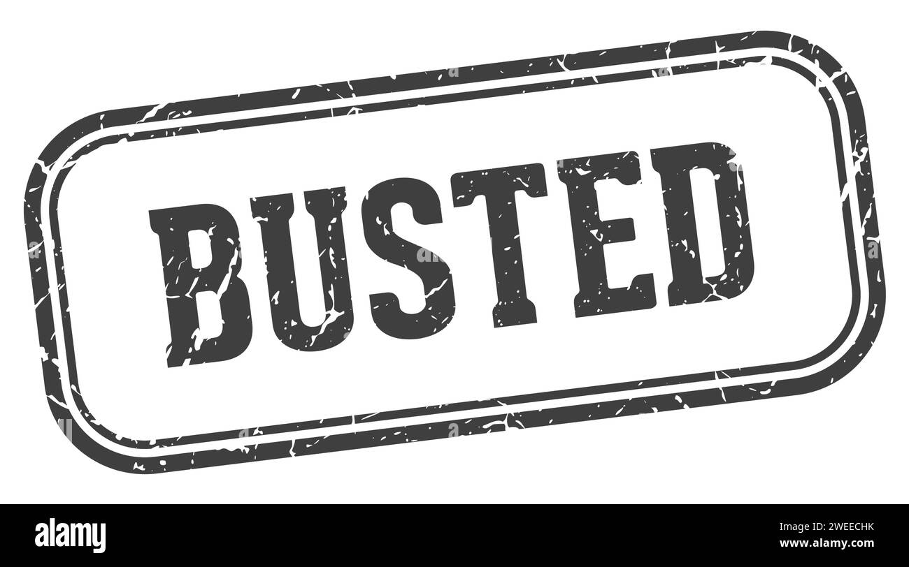 busted stamp. busted rectangular stamp isolated on white background ...