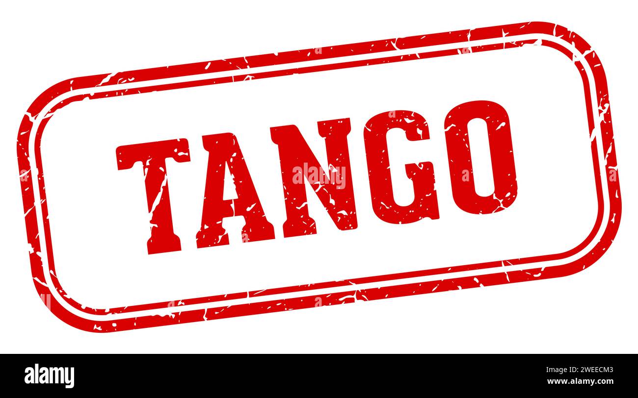 tango stamp. tango rectangular stamp isolated on white background Stock ...