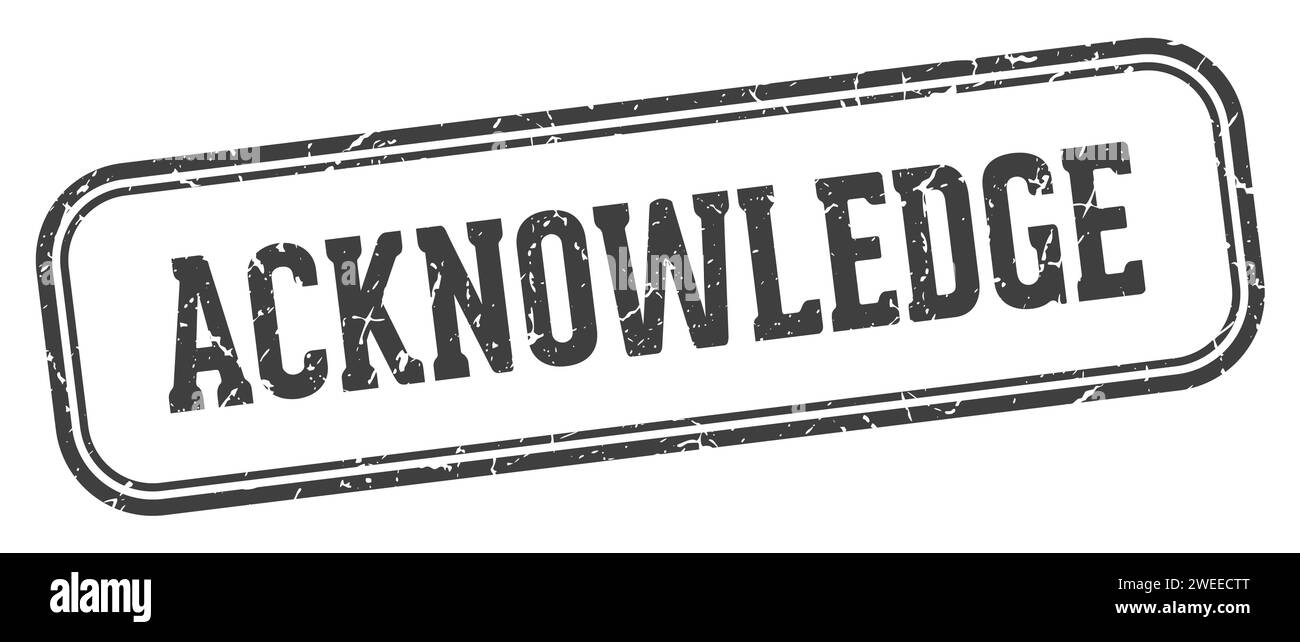 acknowledge stamp. acknowledge rectangular stamp isolated on white background Stock Vector Image ...