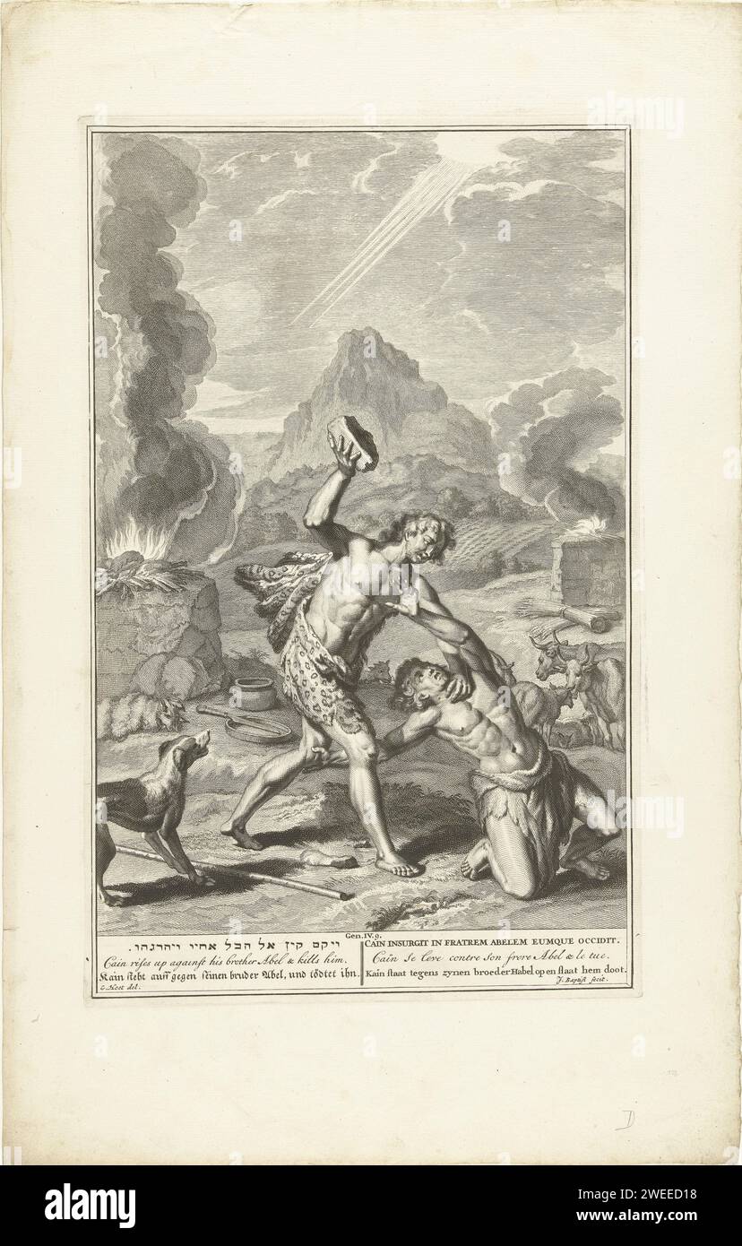 Cain kills Abel, Jacobus Baptist, after Gerard Hoet (I), 1720 - 1728 ...