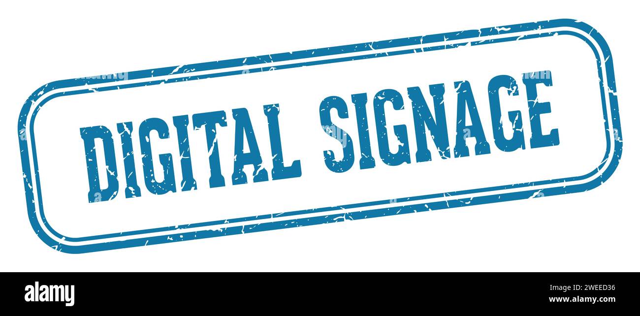 digital signage stamp. digital signage rectangular stamp isolated on ...