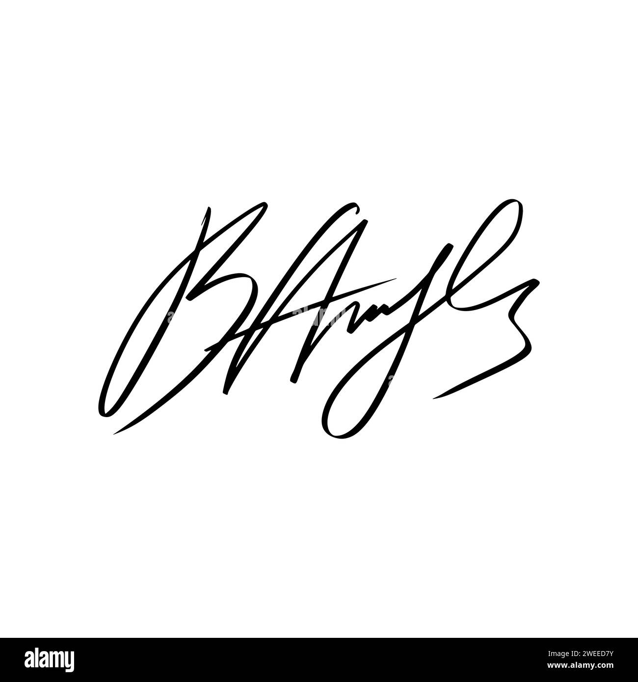 Handwriting Autograph set. Personal fictitious signature calligraphy ...