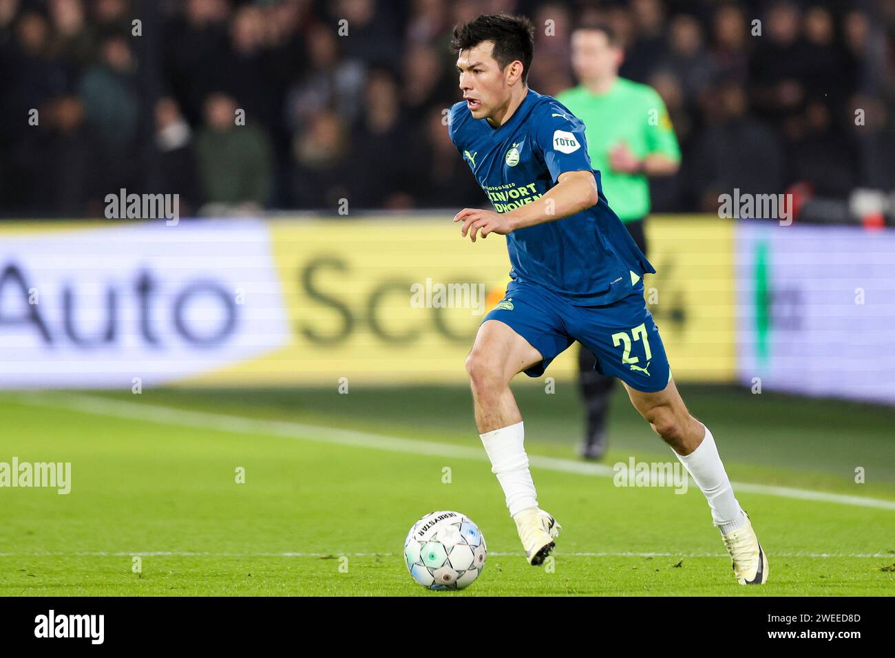ROTTERDAM, NETHERLANDS - JANUARY 24: Hirving Lozano (PSV) during the ...