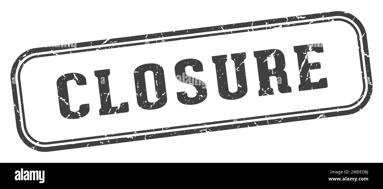 closure stamp. closure rectangular stamp isolated on white background ...