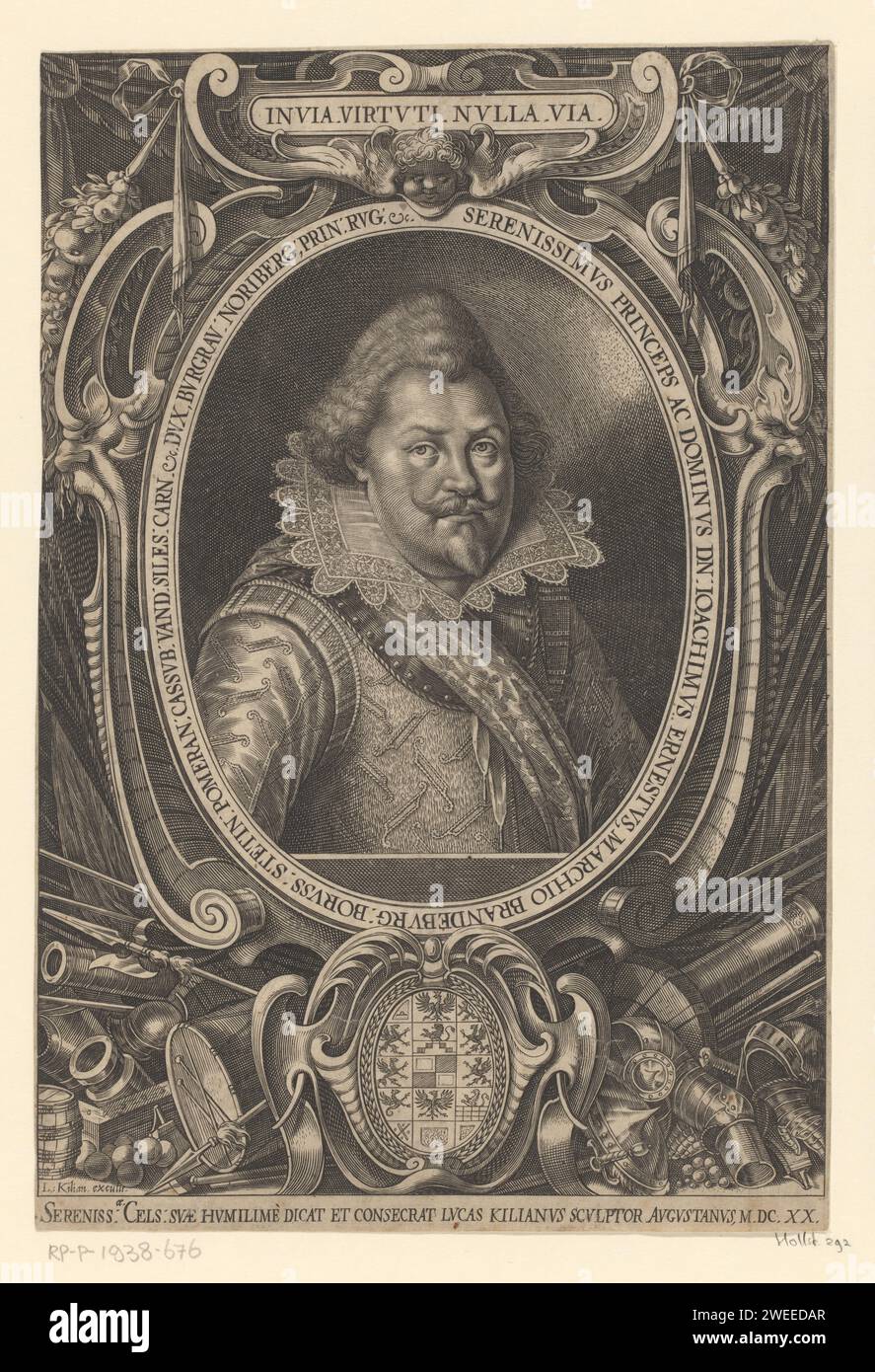 Portrait van Joachim Ernst von Brandenburg-Ansbach, Lucas Kilian, 1620 ...