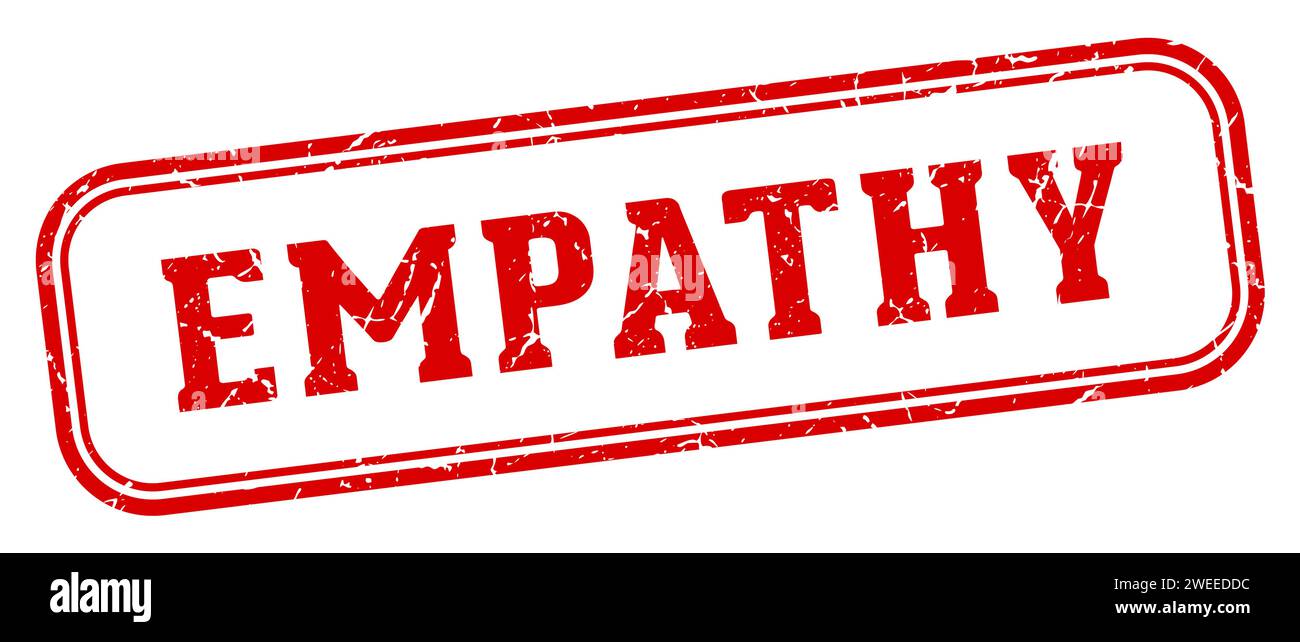 empathy stamp. empathy rectangular stamp isolated on white background ...