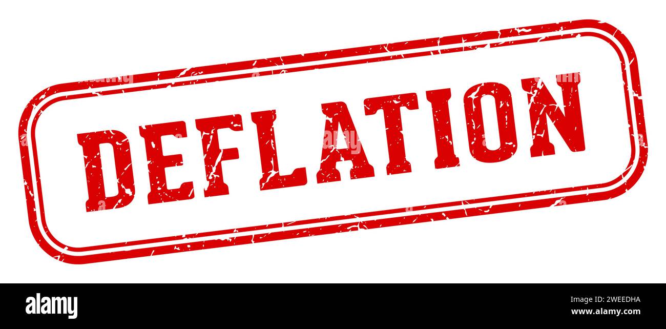 deflation stamp. deflation rectangular stamp isolated on white ...