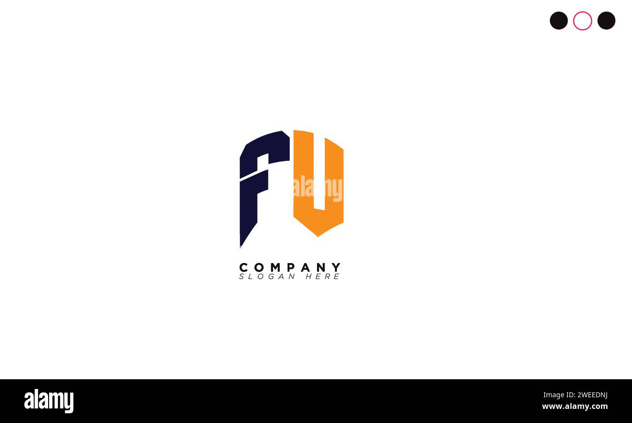 Fu monogram logo design with hi-res stock photography and images - Alamy