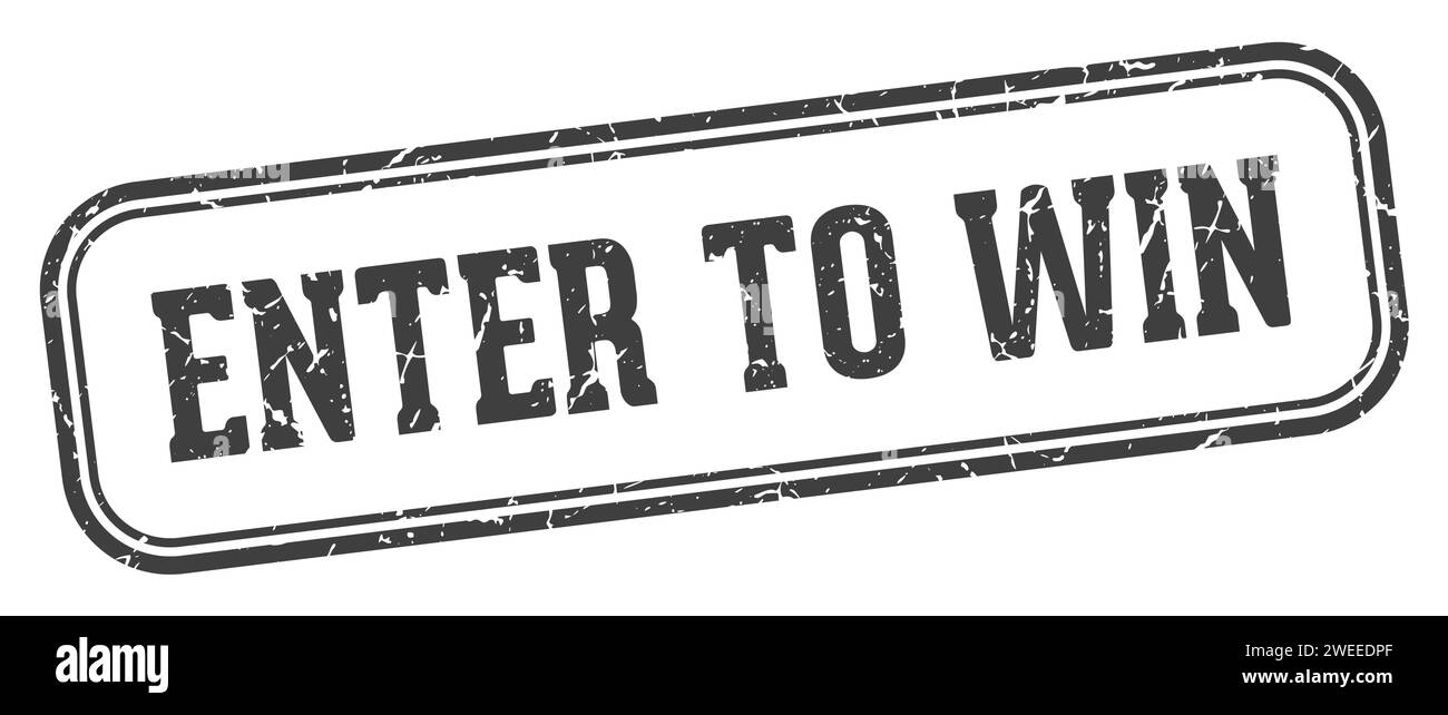 enter to win stamp. enter to win rectangular stamp isolated on white ...