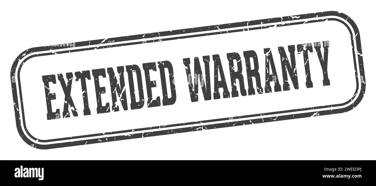 extended warranty stamp. extended warranty rectangular stamp isolated ...