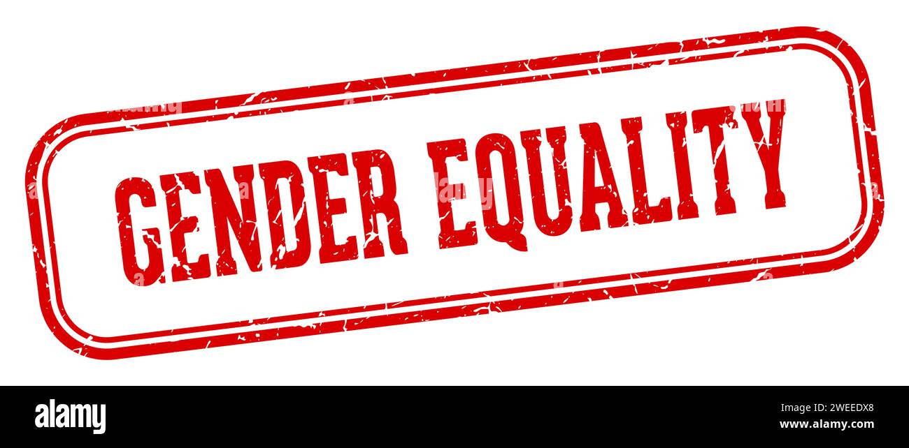 gender equality stamp. gender equality rectangular stamp isolated on ...