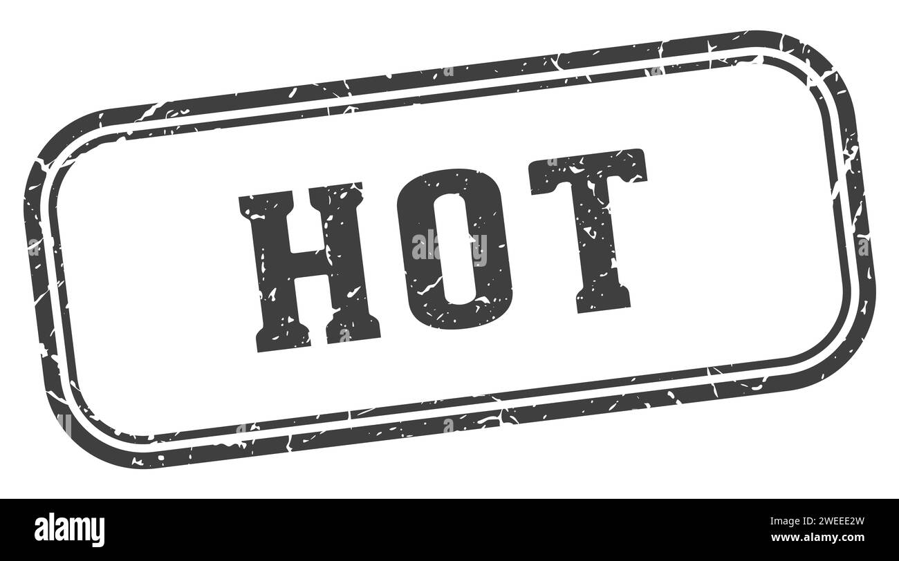 hot stamp. hot rectangular stamp isolated on white background Stock ...
