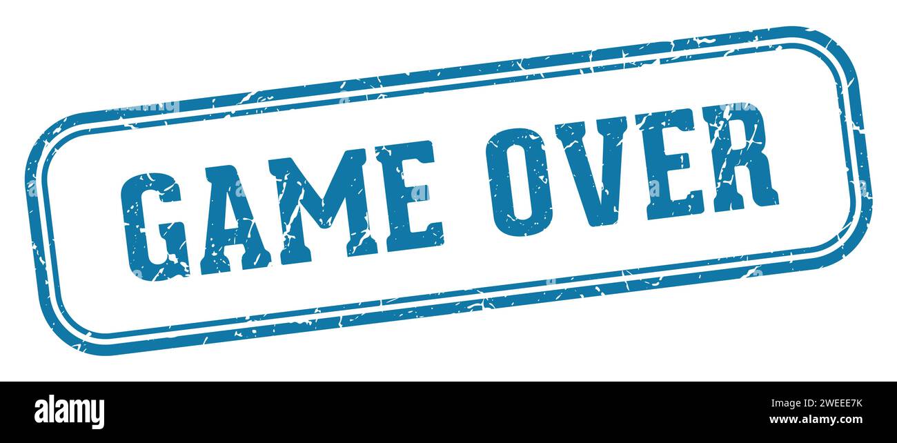 game over stamp. game over rectangular stamp isolated on white ...
