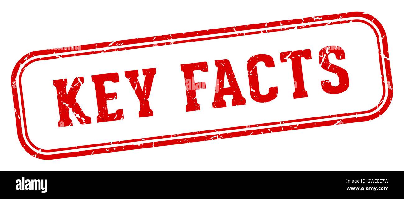 key facts stamp. key facts rectangular stamp isolated on white ...