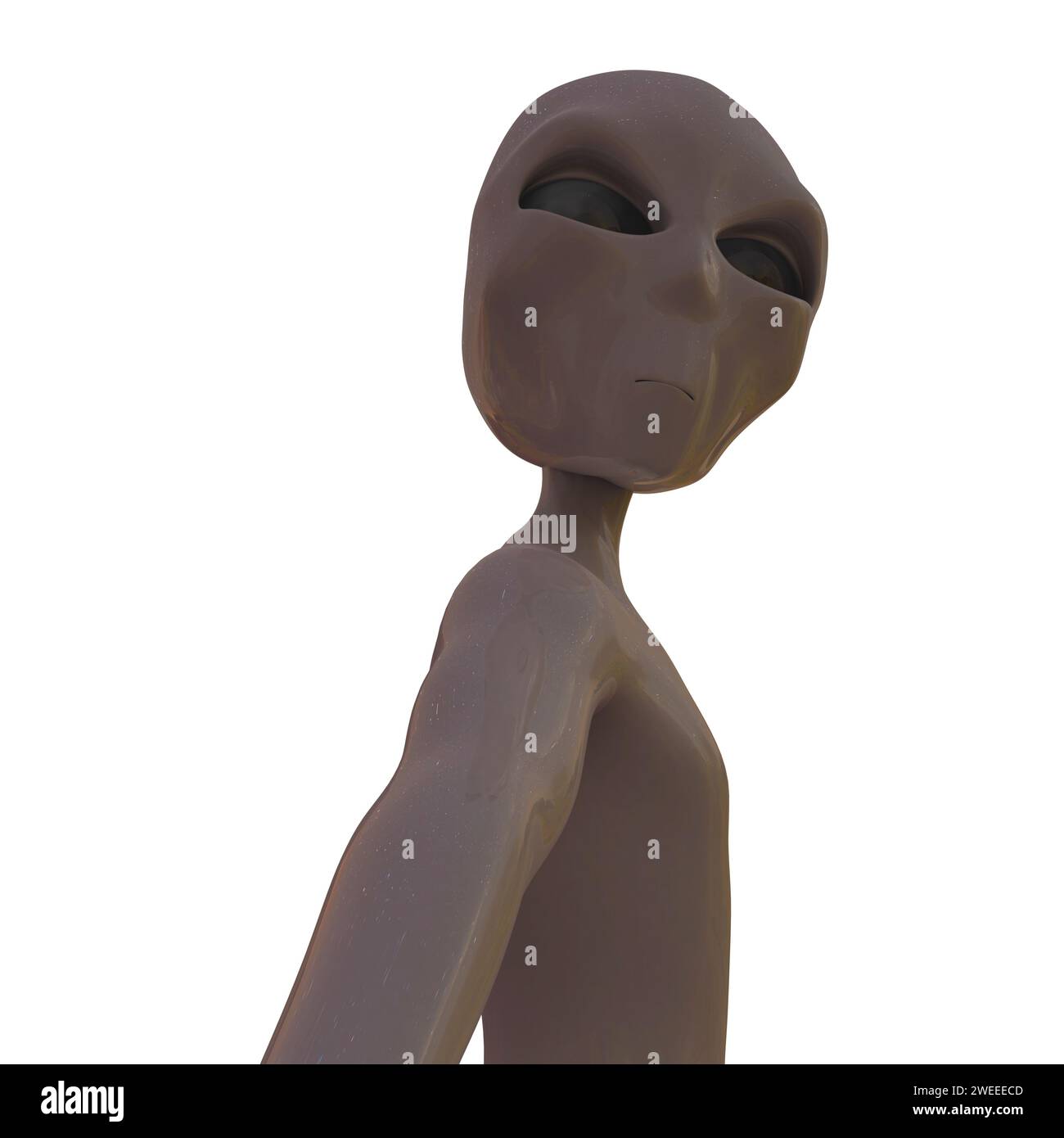 Alien isolated on white background Stock Photo - Alamy