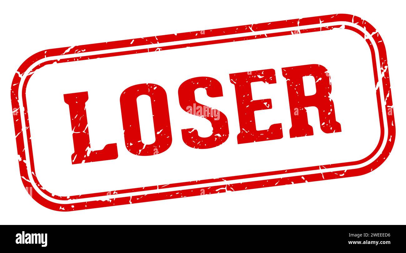 loser stamp. loser rectangular stamp isolated on white background Stock ...