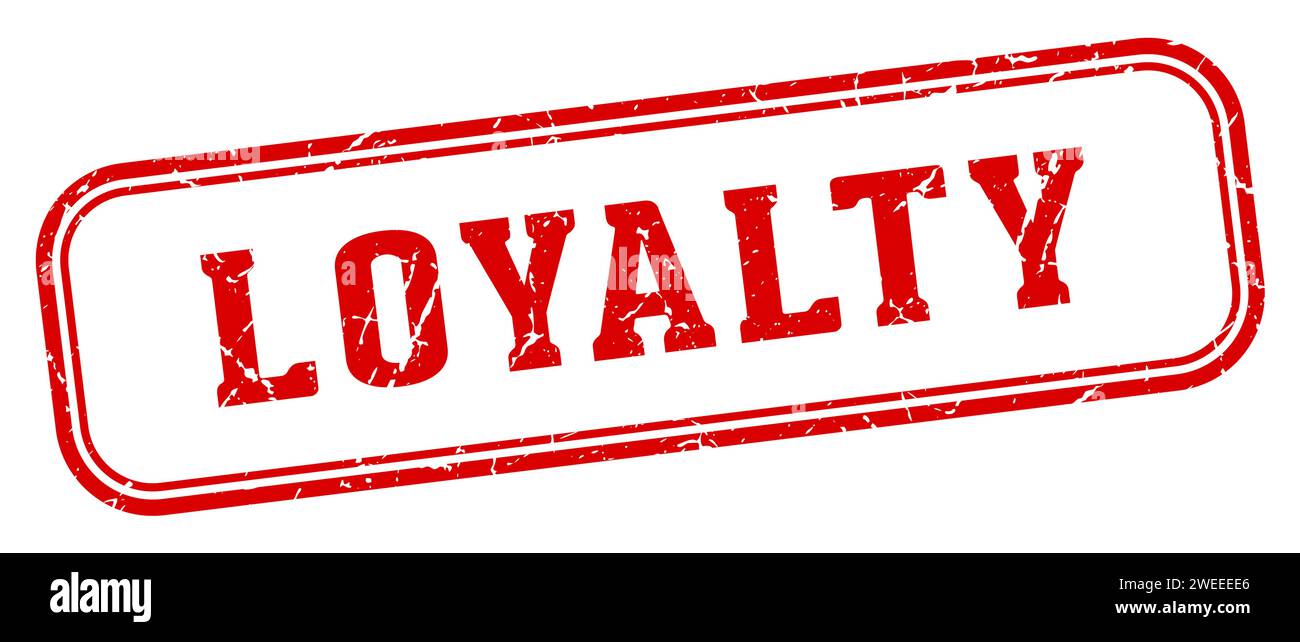 loyalty stamp. loyalty rectangular stamp isolated on white background ...