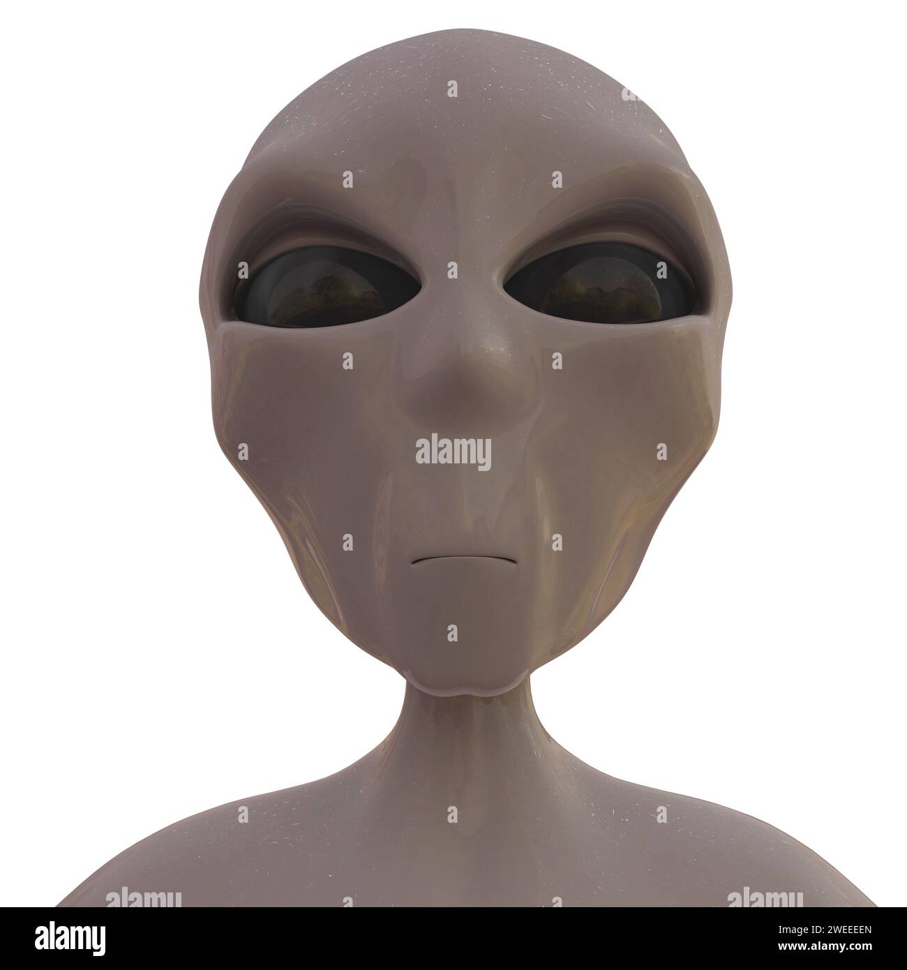 Alien isolated on white background Stock Photo - Alamy