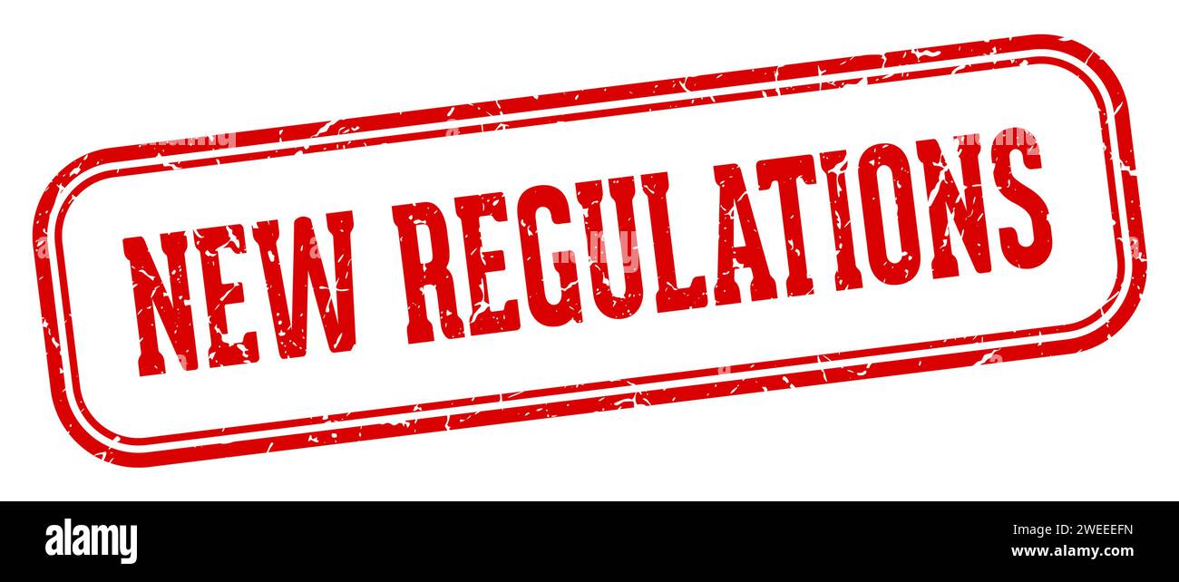 new regulations stamp. new regulations rectangular stamp isolated on ...