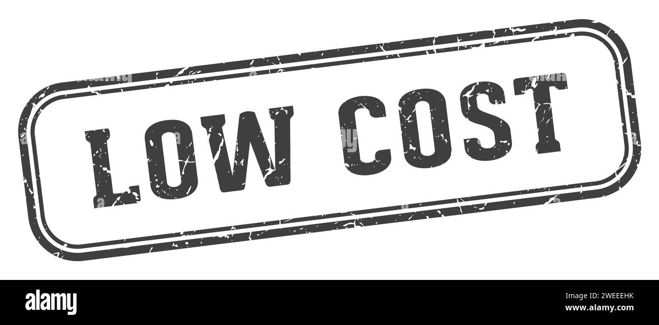 low cost stamp. low cost rectangular stamp isolated on white background ...