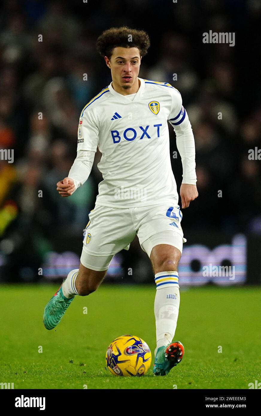 Leeds United's Ethan Ampadu during the Sky Bet Championship match at ...