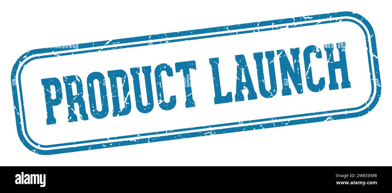 product launch stamp. product launch rectangular stamp isolated on white background Stock Vector ...