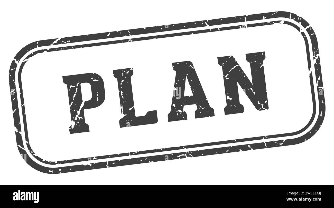 plan stamp. plan rectangular stamp isolated on white background Stock ...