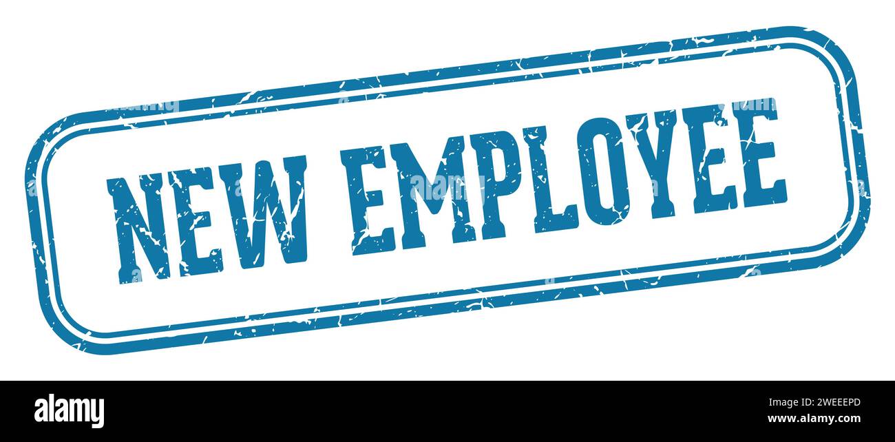 new employee stamp. new employee rectangular stamp isolated on white ...