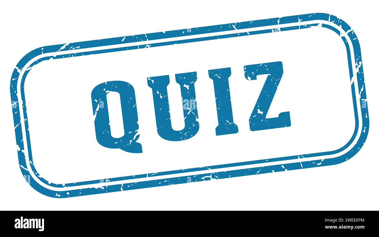 quiz stamp. quiz rectangular stamp isolated on white background Stock ...