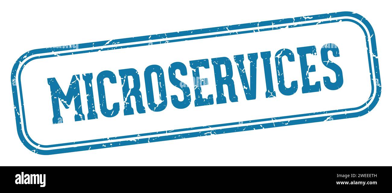 microservices stamp. microservices rectangular stamp isolated on white ...